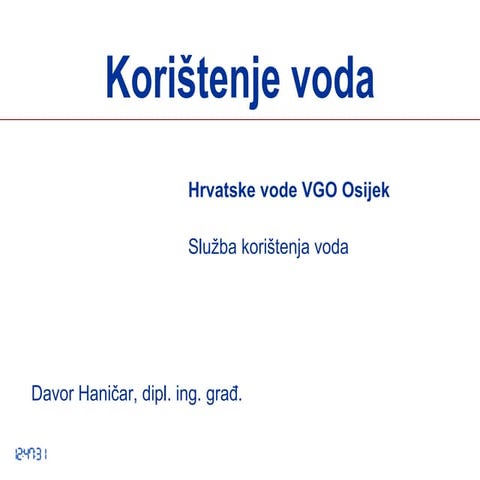 Koristenje voda | PPT