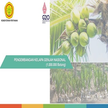Konsep korporasi kelapa genjah satu juta batang | PPTX