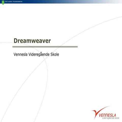 Kort om dreamweaver | PPTX
