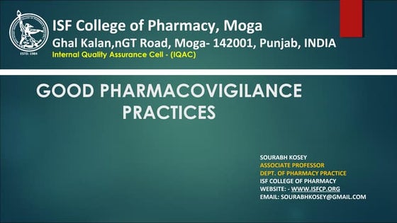 Good Pharmacovigilance Practices | PPTX | Pharmaceutical Industry ...