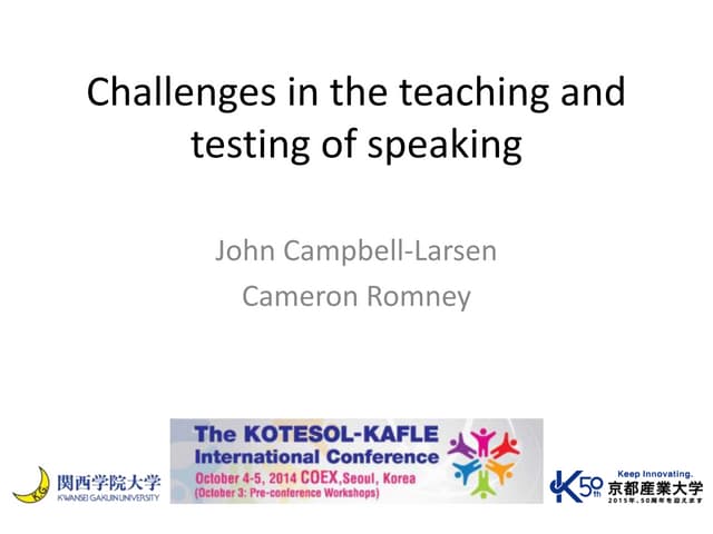 Teaching Speaking | PPT