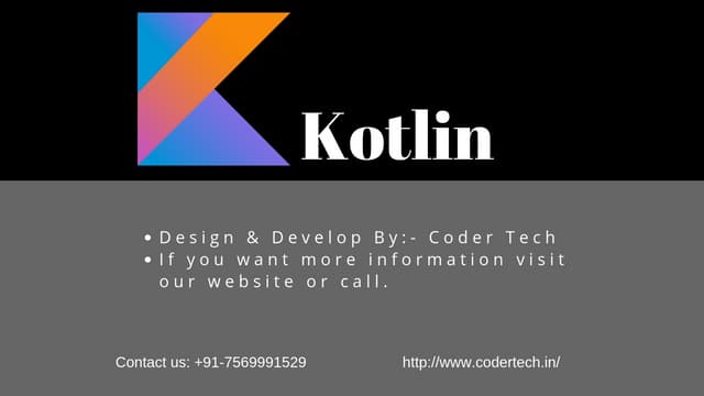 Kotlin Basic To Advance Ppt