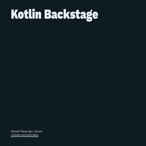 Kotlin Backstage Pdf Programming Languages Computing 9897