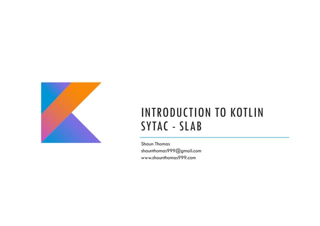 Introduction To Kotlin Workshop Pdf 9440