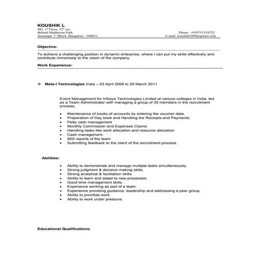 CV - MBA HR Marketing | DOCX