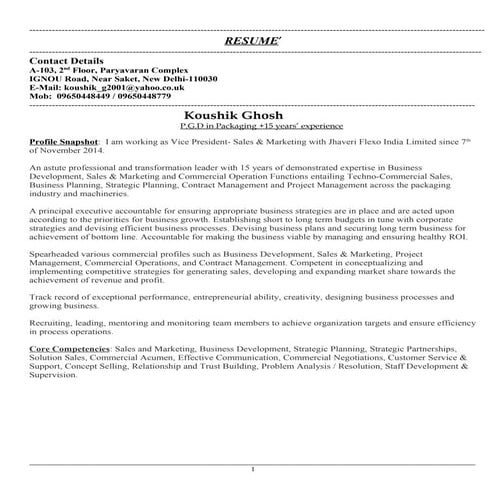 Koushik resume updated | PDF