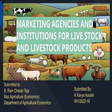 Marketing institutions and agencies for livestock products | PPTX