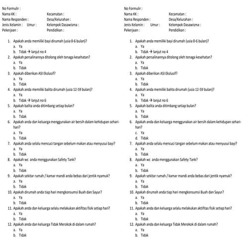 12. contoh kuesioner smd | DOCX