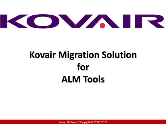 Kovair Integrated ALM Infographic | PPTX