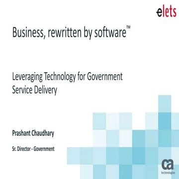 Leveraging Technology for Government Service Delivery | PPTX