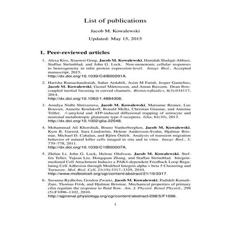 List of publications | PDF