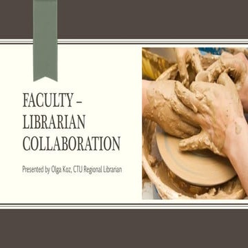 Faculty-Librarian collaboration | PDF