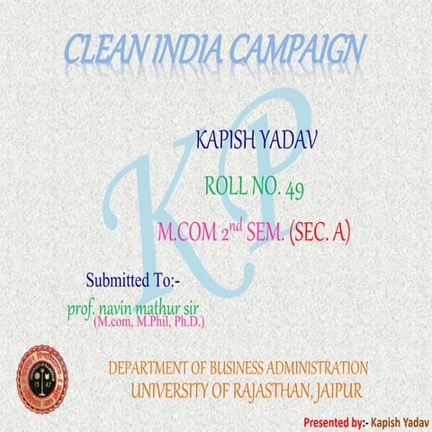 Clean India Campaign | PPTX