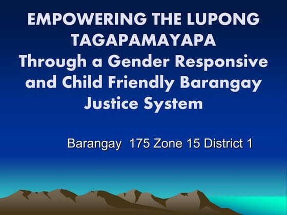 Barangay Justice System.pptx | Law