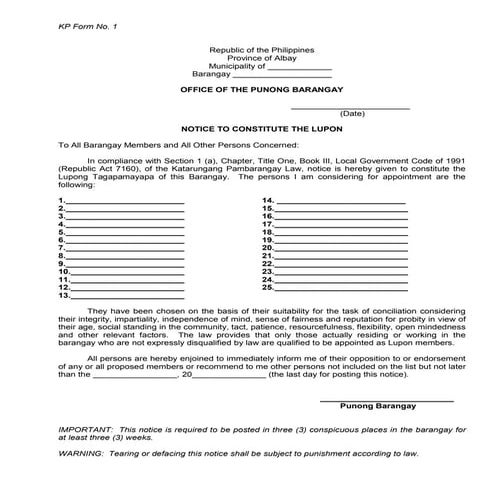 Katarungang pambarangay forms-uses and applications | PDF