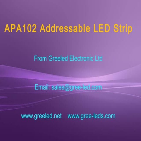Apa102 addressable led strip greeled | PPT
