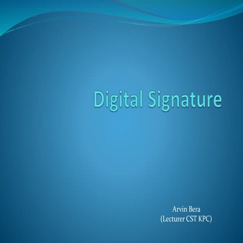 Digital Signatures | PPTX