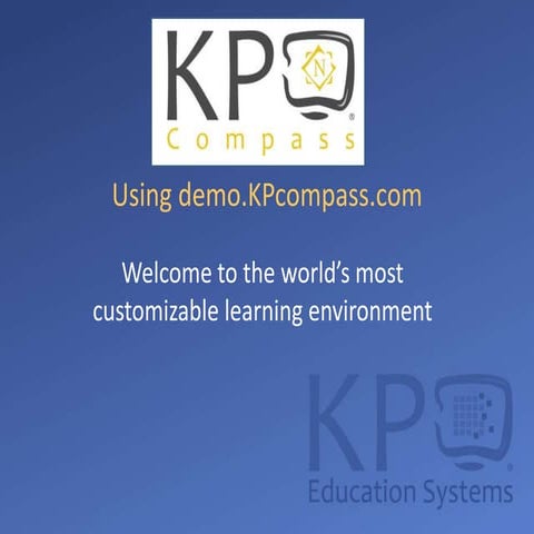 KP Compass Demo Instructions | PPTX