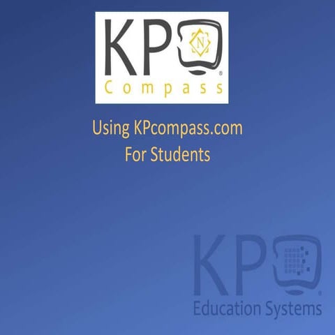 KP Compass Student Training Slides | PPTX