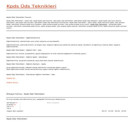 Kpds uds-teknikleri | PDF