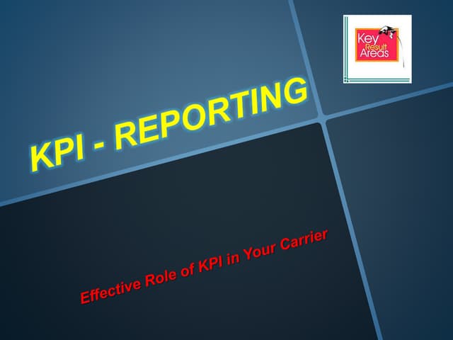 Key Performance Indicator Reporting Ppt