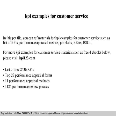 Kpi for executive assistant | PPT
