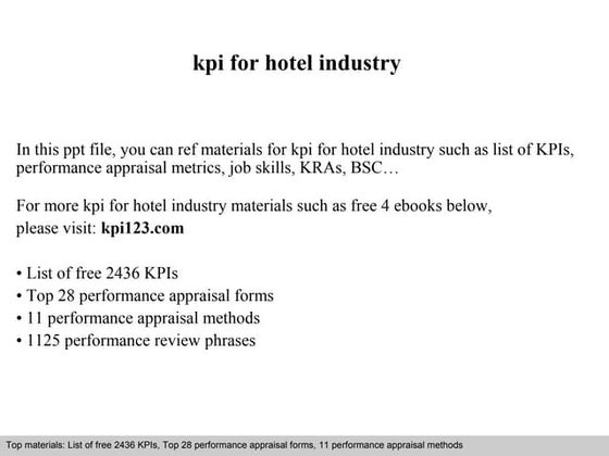 Hotel general manager kpi | PPT