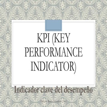 Kpi (key performance indicator) final | PPTX