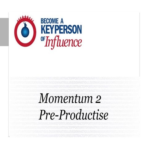 Key Person of Influence Productising | KEY