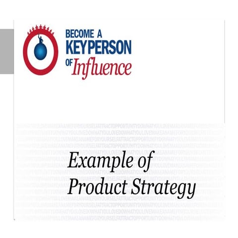 Key Person of Influence Product Strategy | PPT