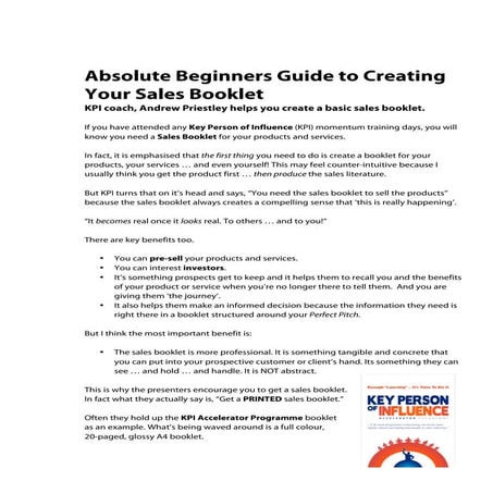 Creating a Sales Brochure | PDF | Desktop Publishing | Computer ...