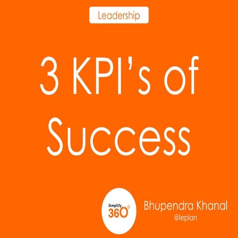 3 Simple KPI's of success | PDF