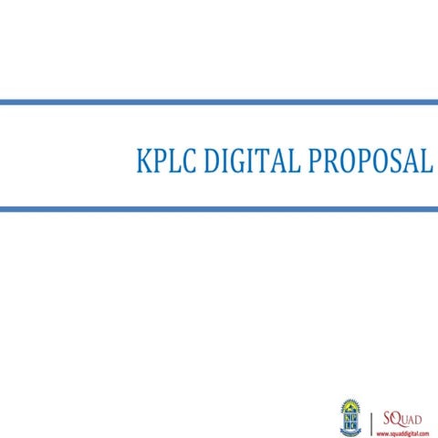 Kplc digital proposal | PPT