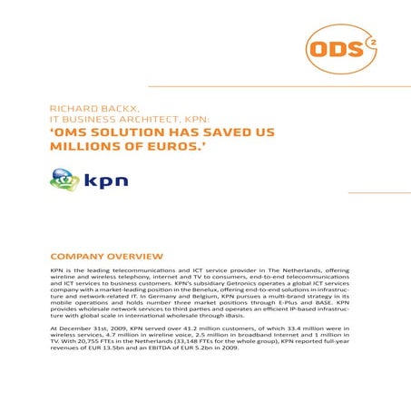 Kpn Case Study | PDF | Business Administration | Business
