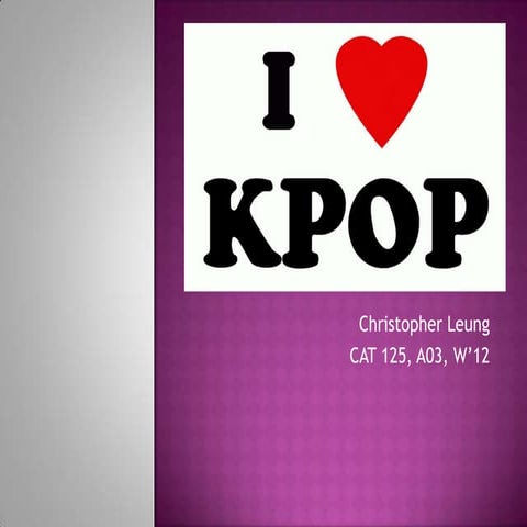Kpop | PPTX | Video Software | Computer Software and Applications