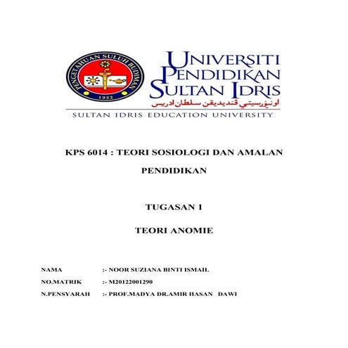 Kps 6014 tugasan 1 | DOC