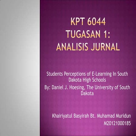 KPT 6044: analisis jurnal | PPT