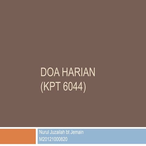 Doa Harian | PPTX