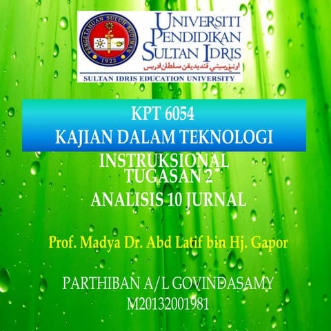 Kpt 6054 analisis 10 journal-ppt | PPT