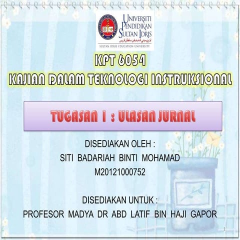 Kpt 6054 tugasan 1 | PPT