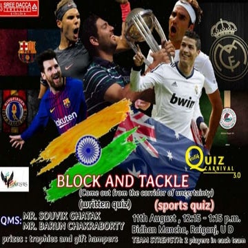 Block and Tackle | Sports Quiz | Kulik Quiz Carnival 3.0 | PPTX