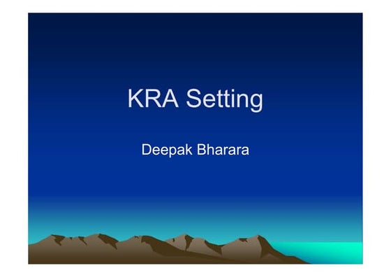 KRA KPI ( Key results area and Key performance indicators) | PPT