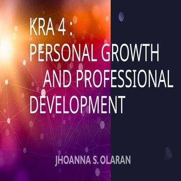 KRA Personality Development and Personal growth | PPTX