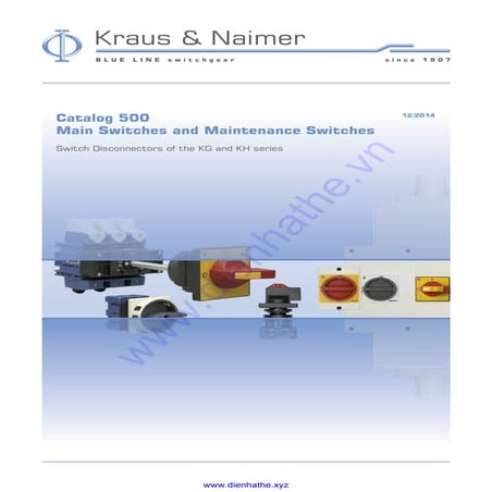 Kraus & naimer main switches and maintenance switches kn500 gb1214 | PDF
