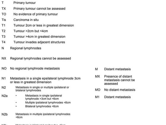 Tnm classification in otolaryngology head &neck surgery | DOC