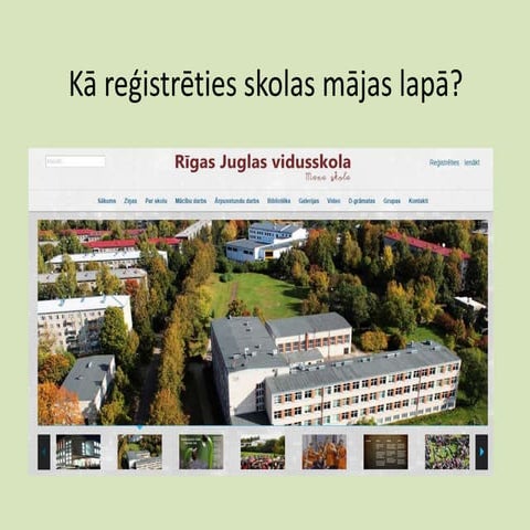 Kā reģistrēties skolas mājas lapā | PPTX