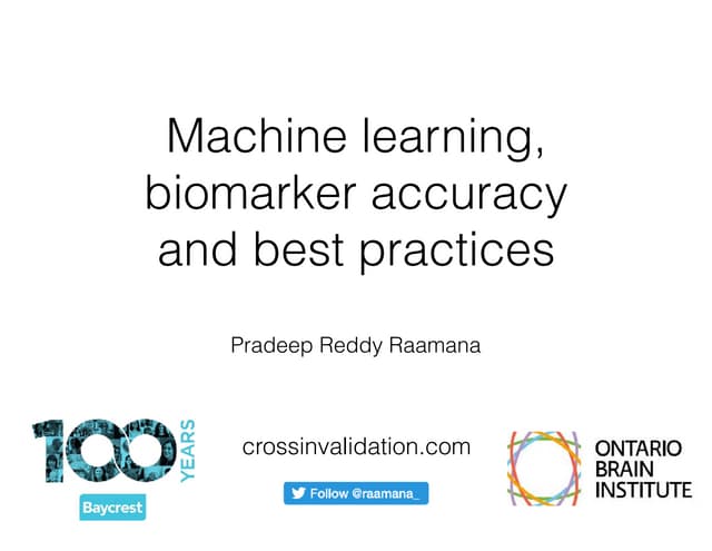 Machine Learning Biomarker Accuracy And Best Practices Ppt