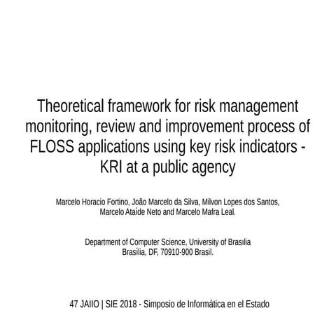 Theoretical framework for Risk management monitoring, review and ...
