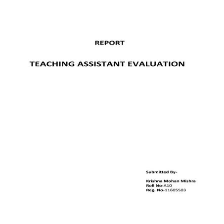 Teaching Assistant Evaluation | PDF