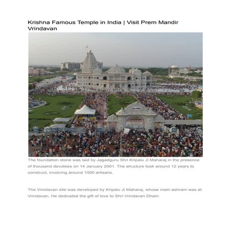Krishna Famous Temple in India _ Visit Prem Mandir Vrindavan.pdf